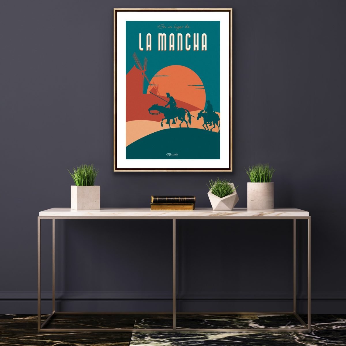 Poster Don Quijote Castilla la Mancha - Art by Rennatta